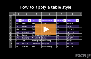Excel Shortcut: Insert table | Exceljet
